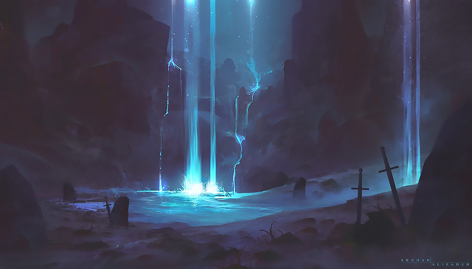 Download Fantasy Waterfall HD Wallpaper by Shahab Alizadeh