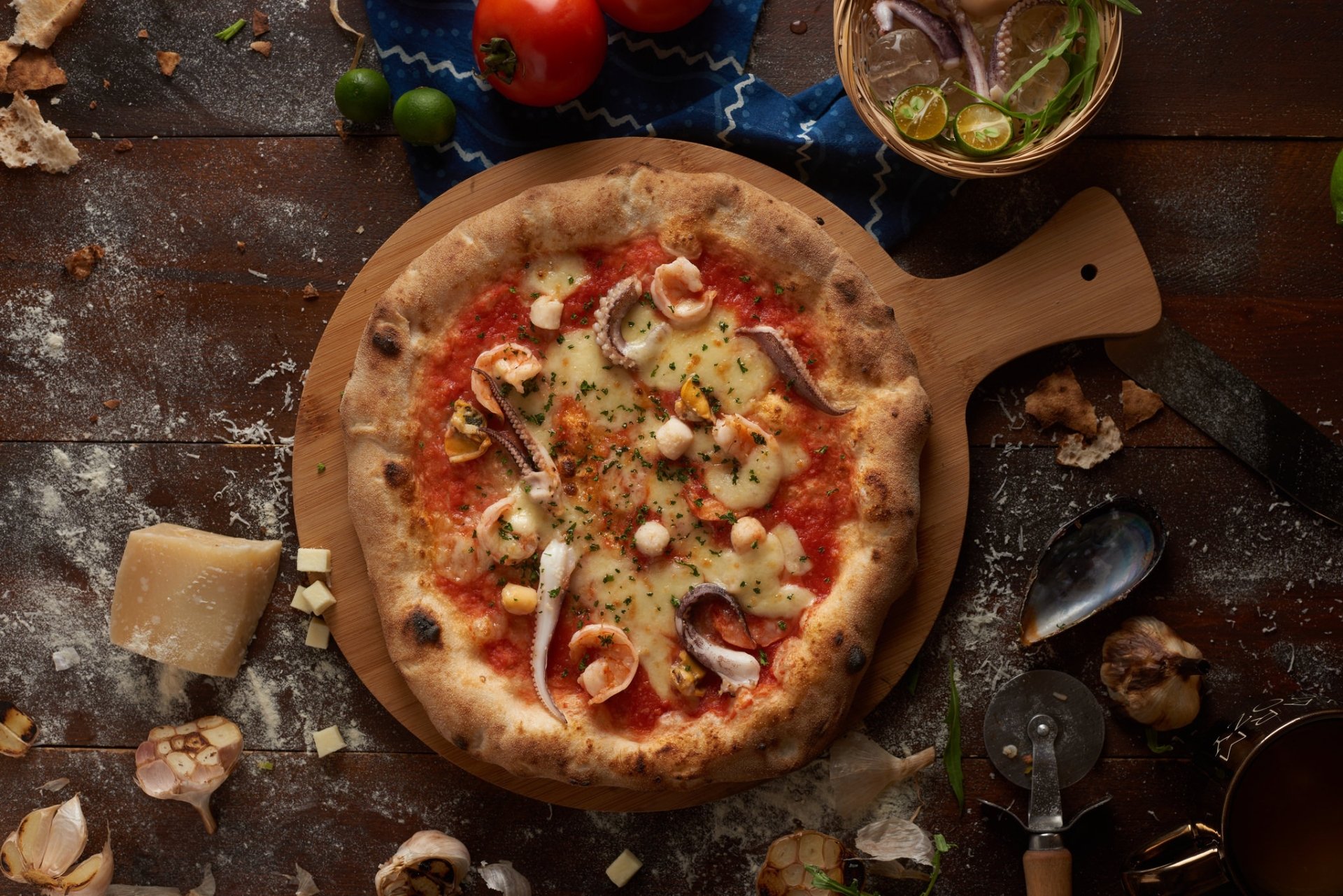 Download Still Life Food Pizza HD Wallpaper | 2048x1367 | Wallpaper Abyss