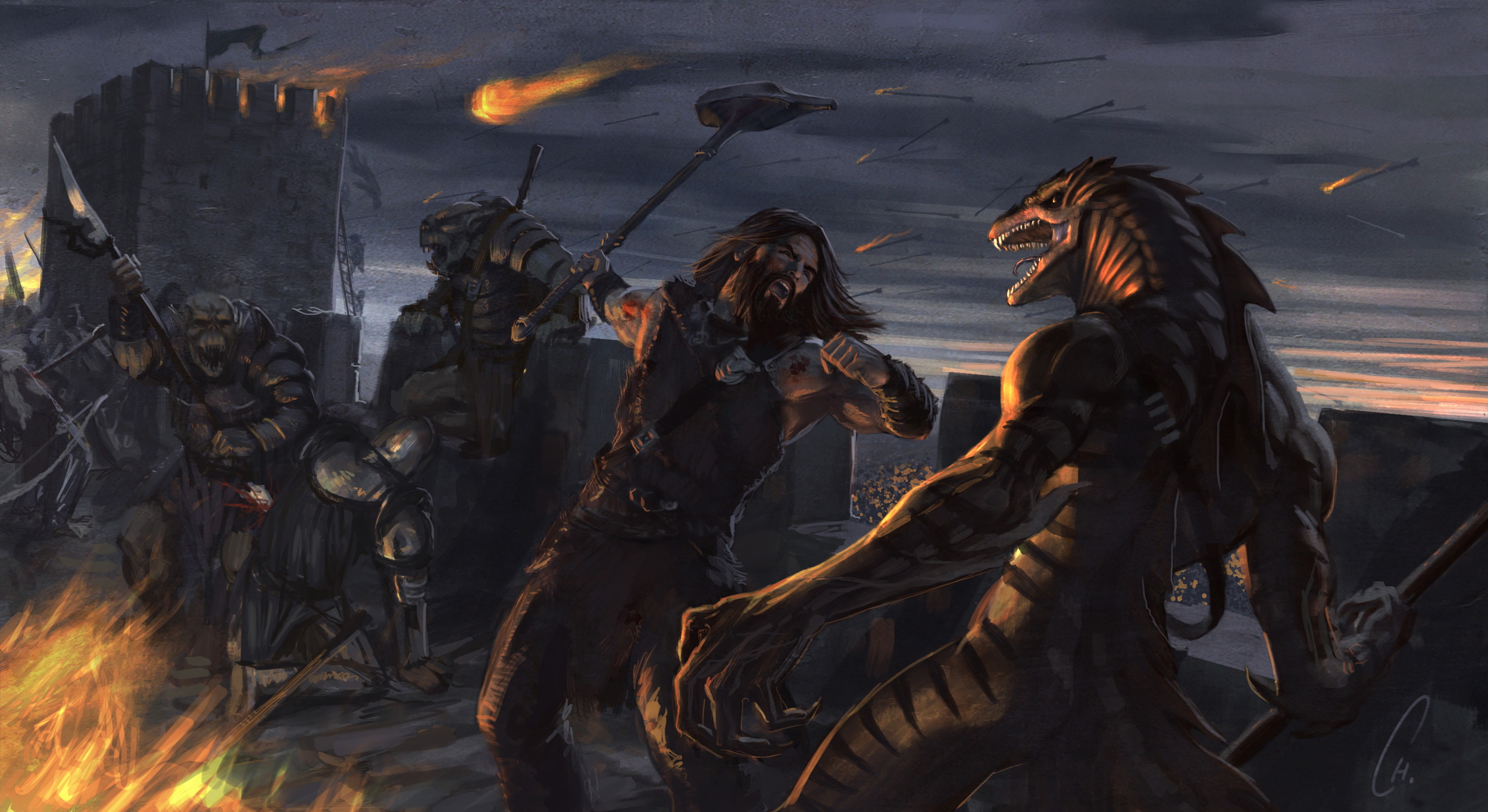 Fighting War Creatures Warriors