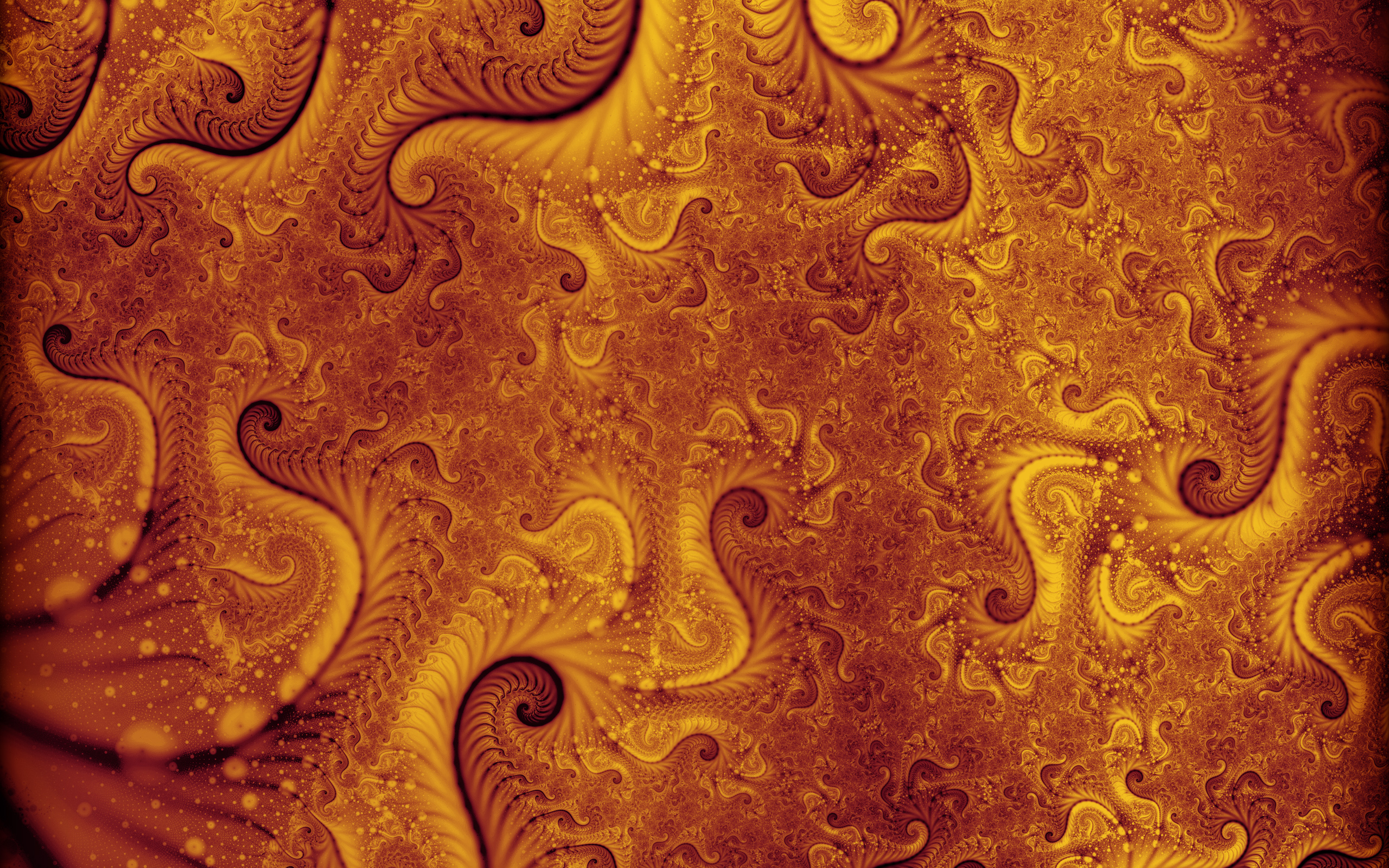 Psychedelic Orange & Yellow Fractal HD Wallpaper: Trippy Abstract Colors