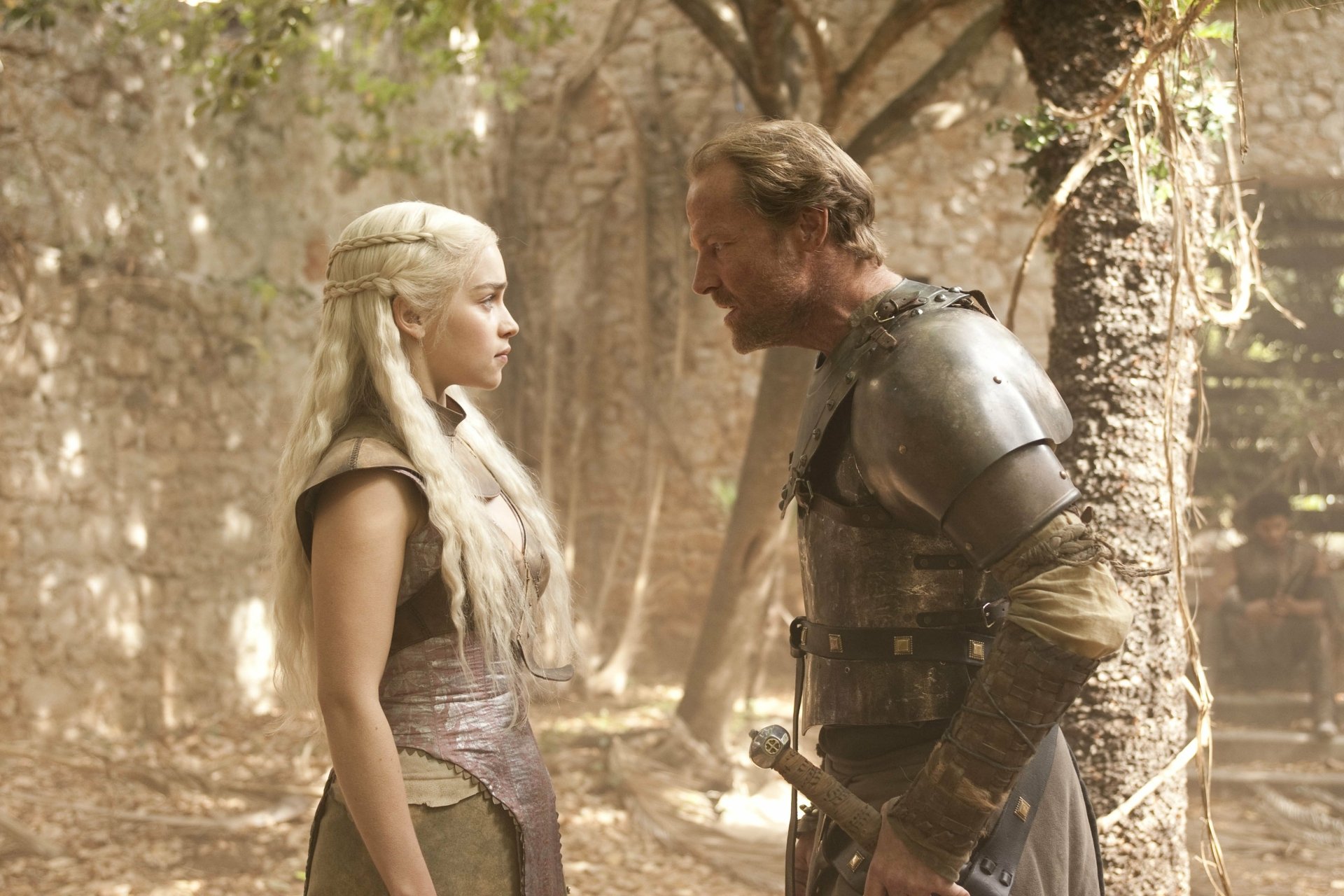 Download Iain Glen Emilia Clarke Jorah Mormont Daenerys Targaryen TV ...