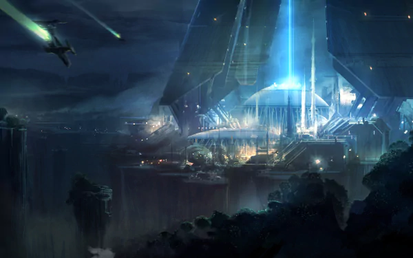 Starlit Mountain Lake Fantasy HD Wallpaper by Michal Kváč