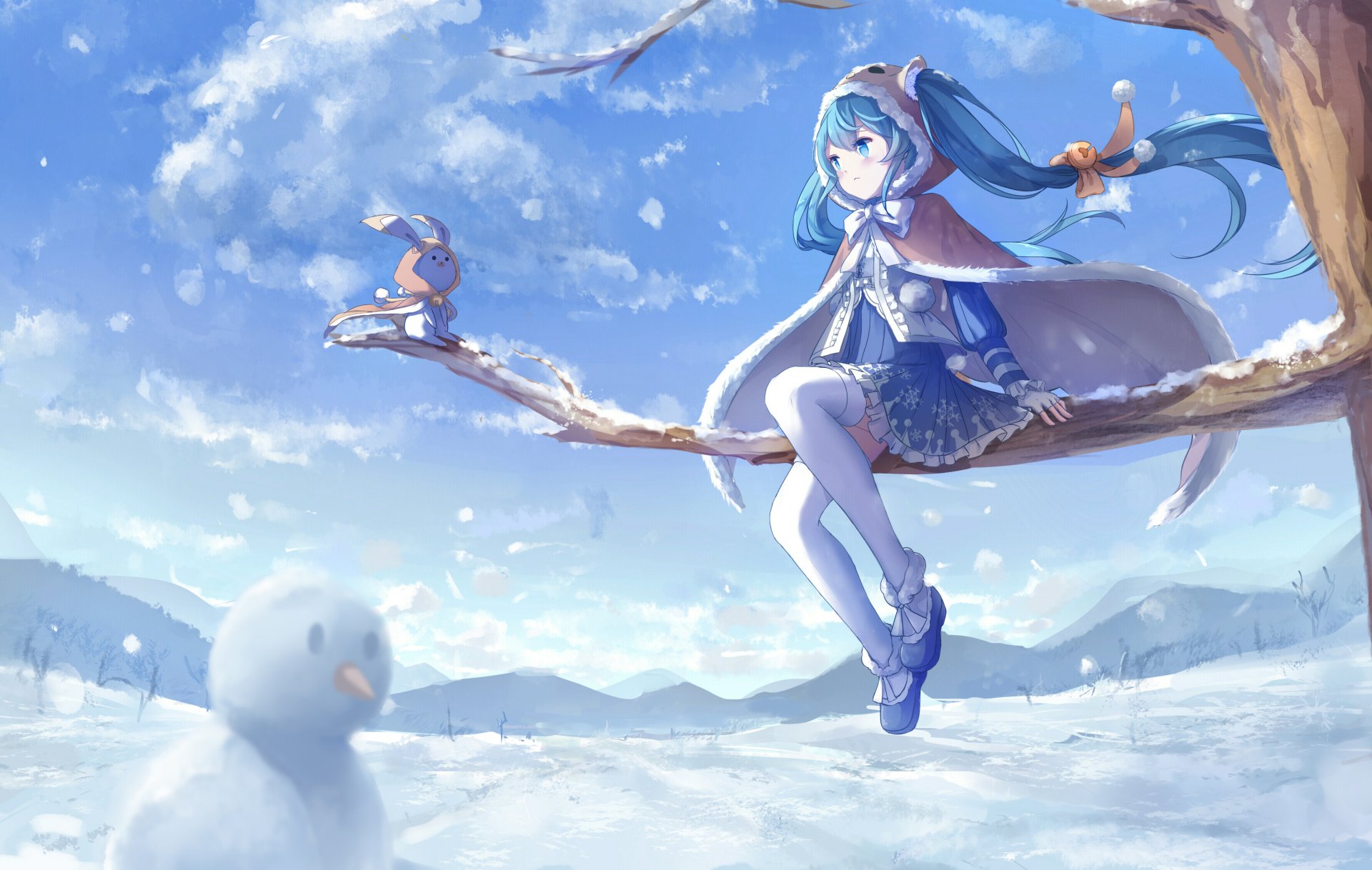 Hatsune Miku Winter Dreams - HD Wallpaper by 樾月