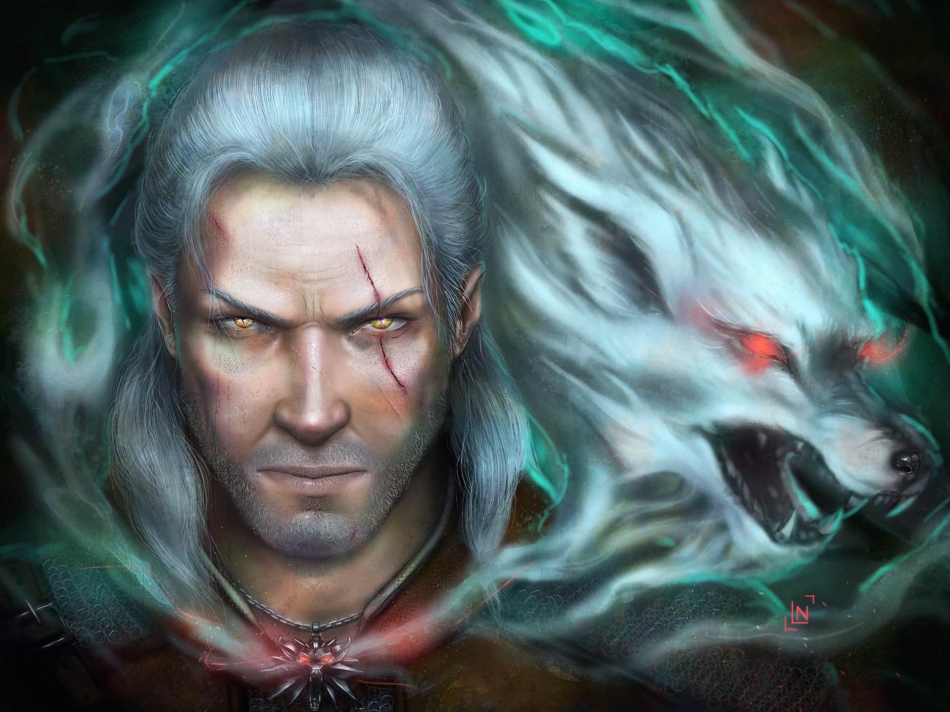 Geralt of Rivia: Spirit Wolf HD Wallpaper by BlackAssassiN999