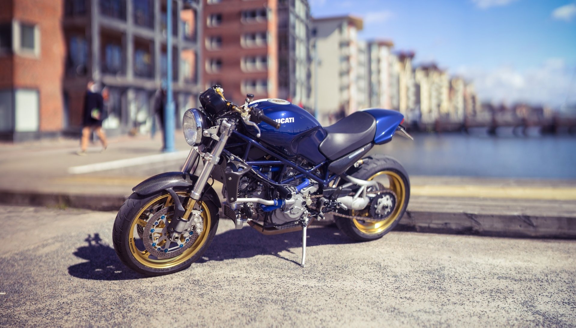 Ducati Motorcycle HD Wallpaper with Stunning Depth of Field in Urban ...