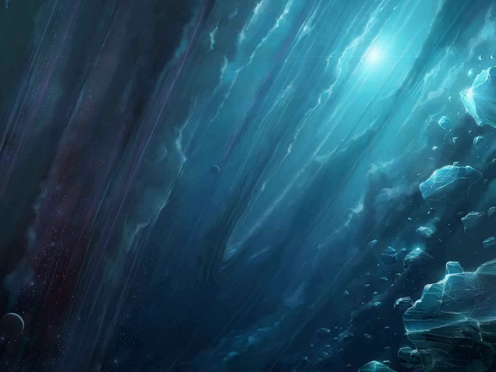 Cosmic Depths: HD Sci-Fi Space Wallpaper