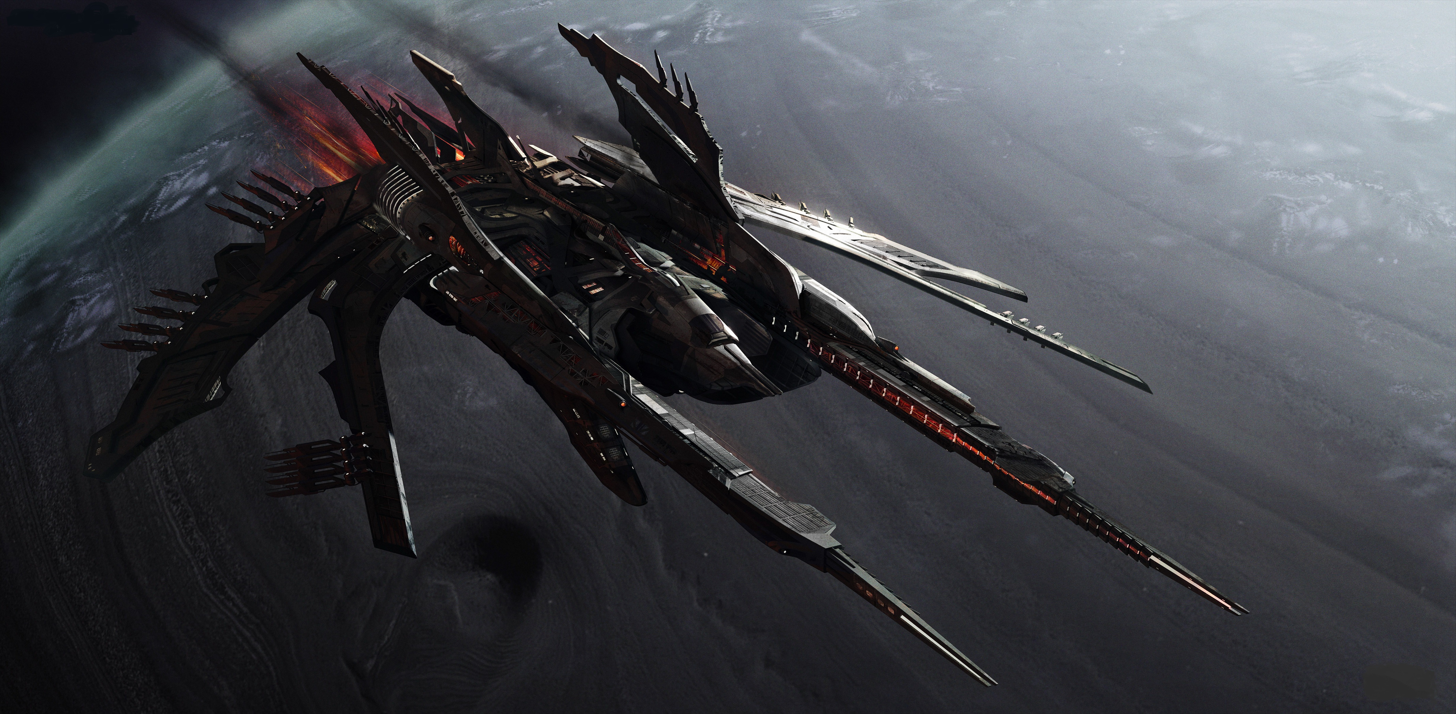 Star Citizen 4K Ultra HD: Futuristic Spaceship in Deep Space Adventure