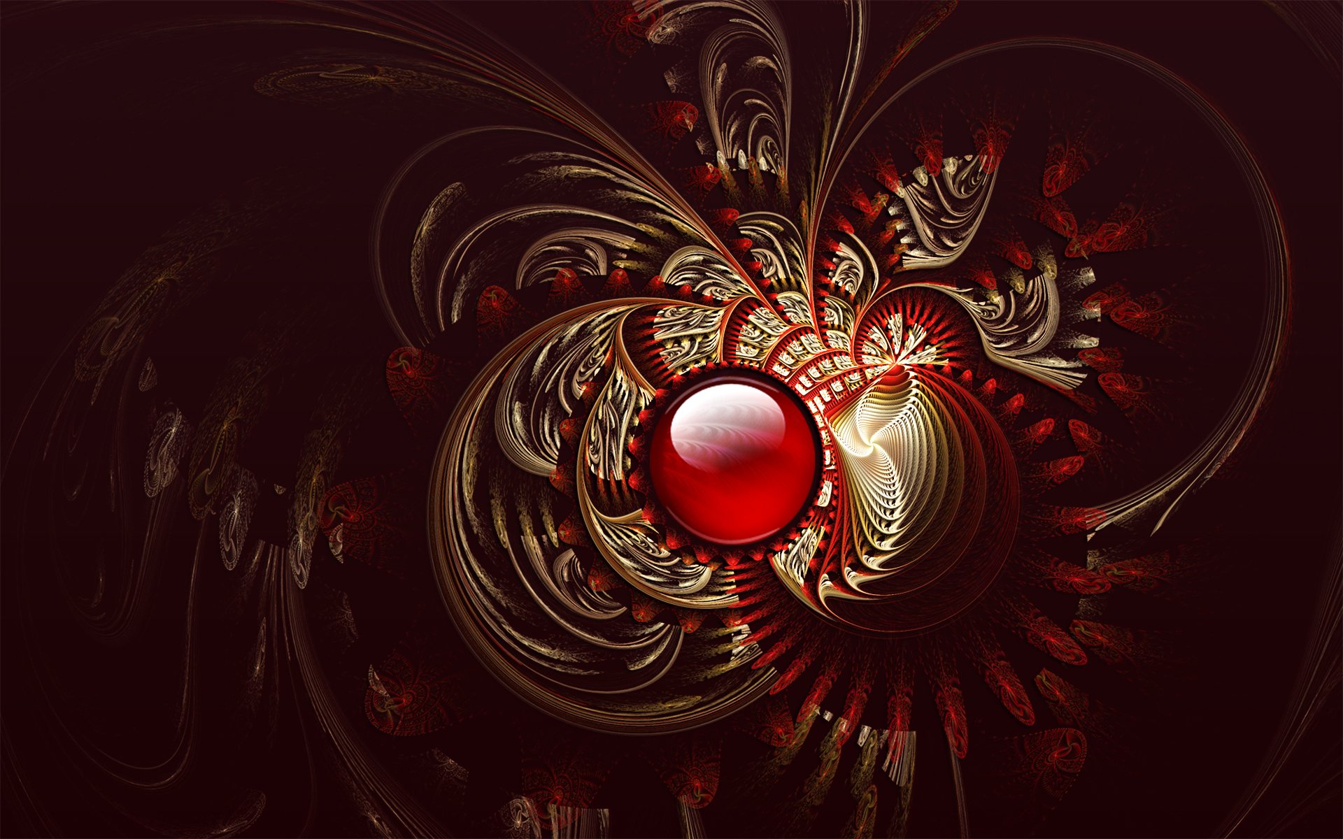 Wallpapers Fractal Red 1920x1200 Wallpaper Blue, Red, Bright, Nodes