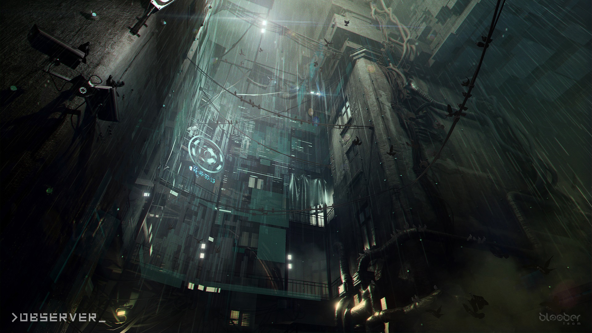 Futuristic Cityscape Observer HD Wallpaper