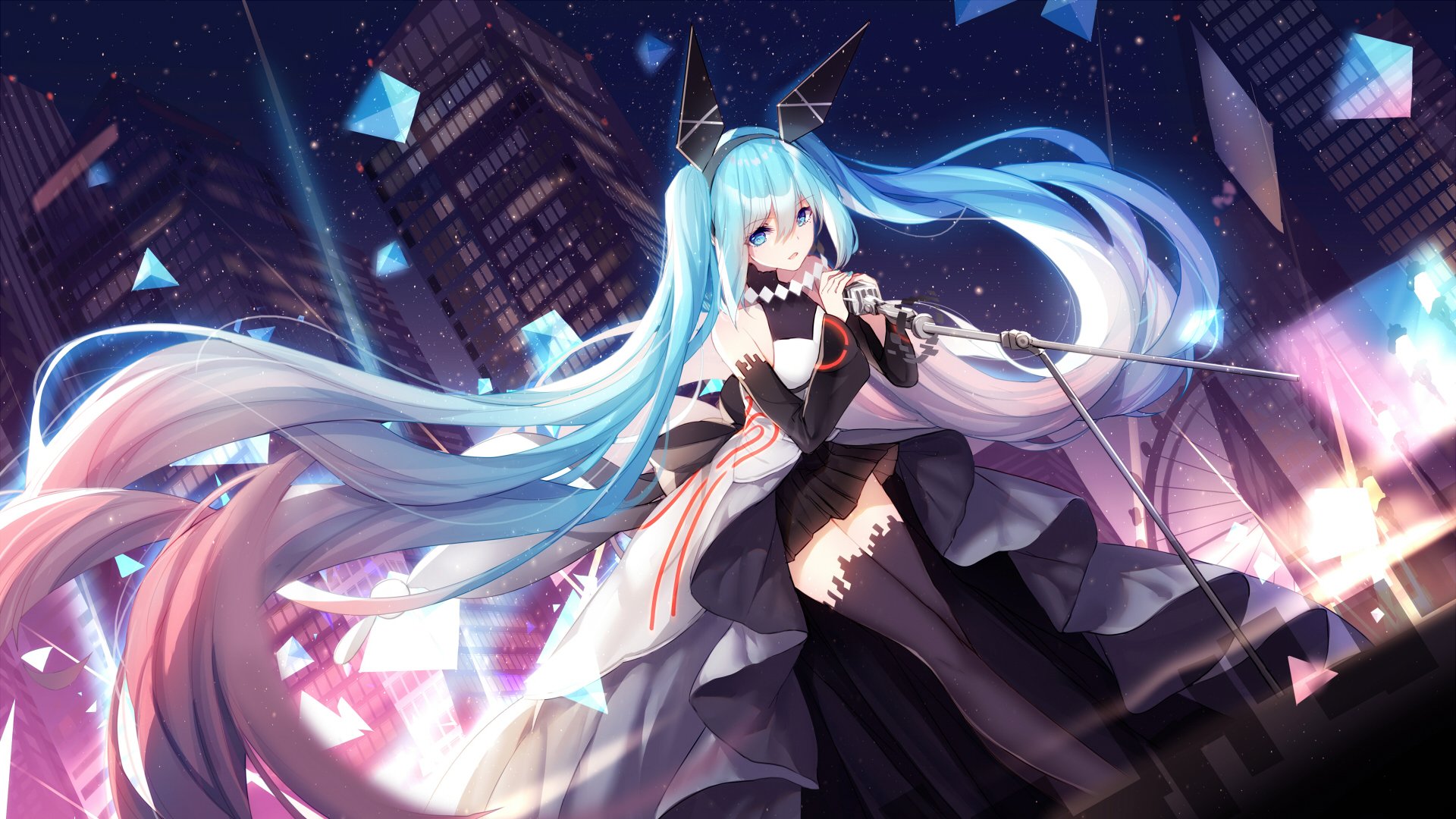 Hatsune Miku Night Performance HD Wallpaper by Bison倉鼠