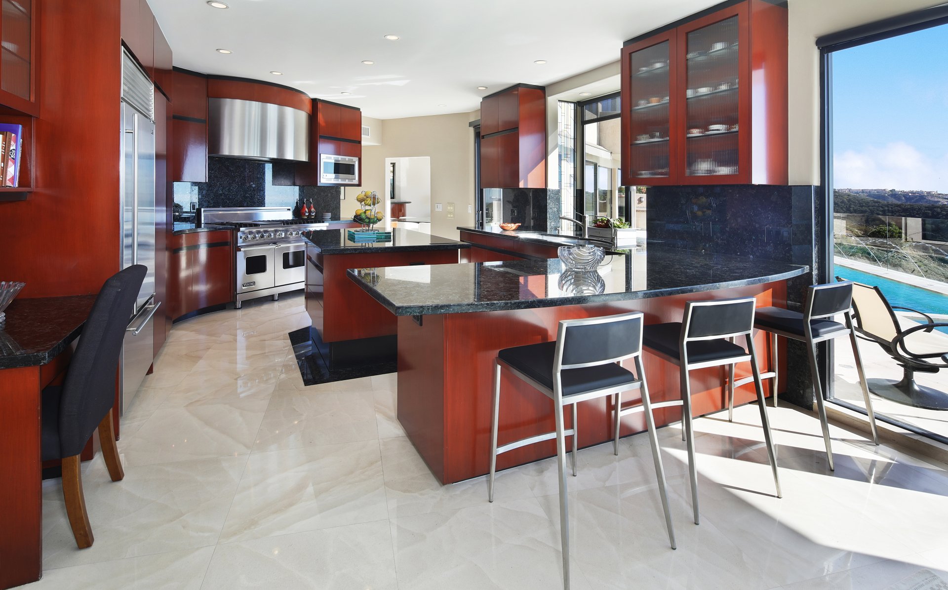 Modern Kitchen Design: Sleek Furniture in 4K Ultra HD Room Setting