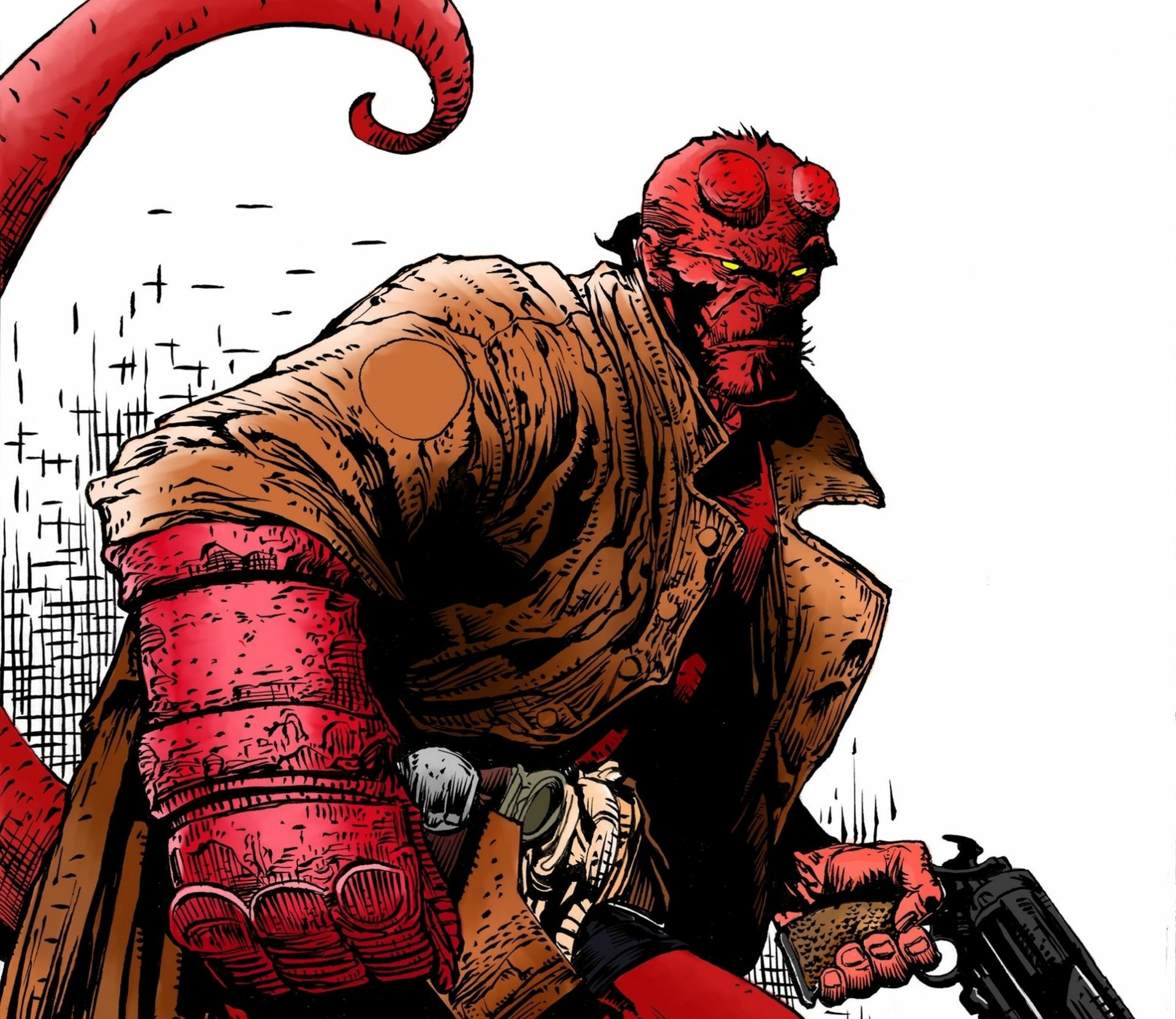 Download Comic Hellboy HD Wallpaper by Echudin
