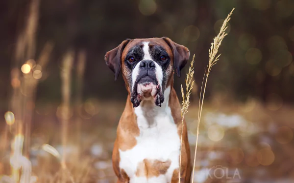 Majestic Boxer Dog HD Wallpaper – Stunning Animal Portrait