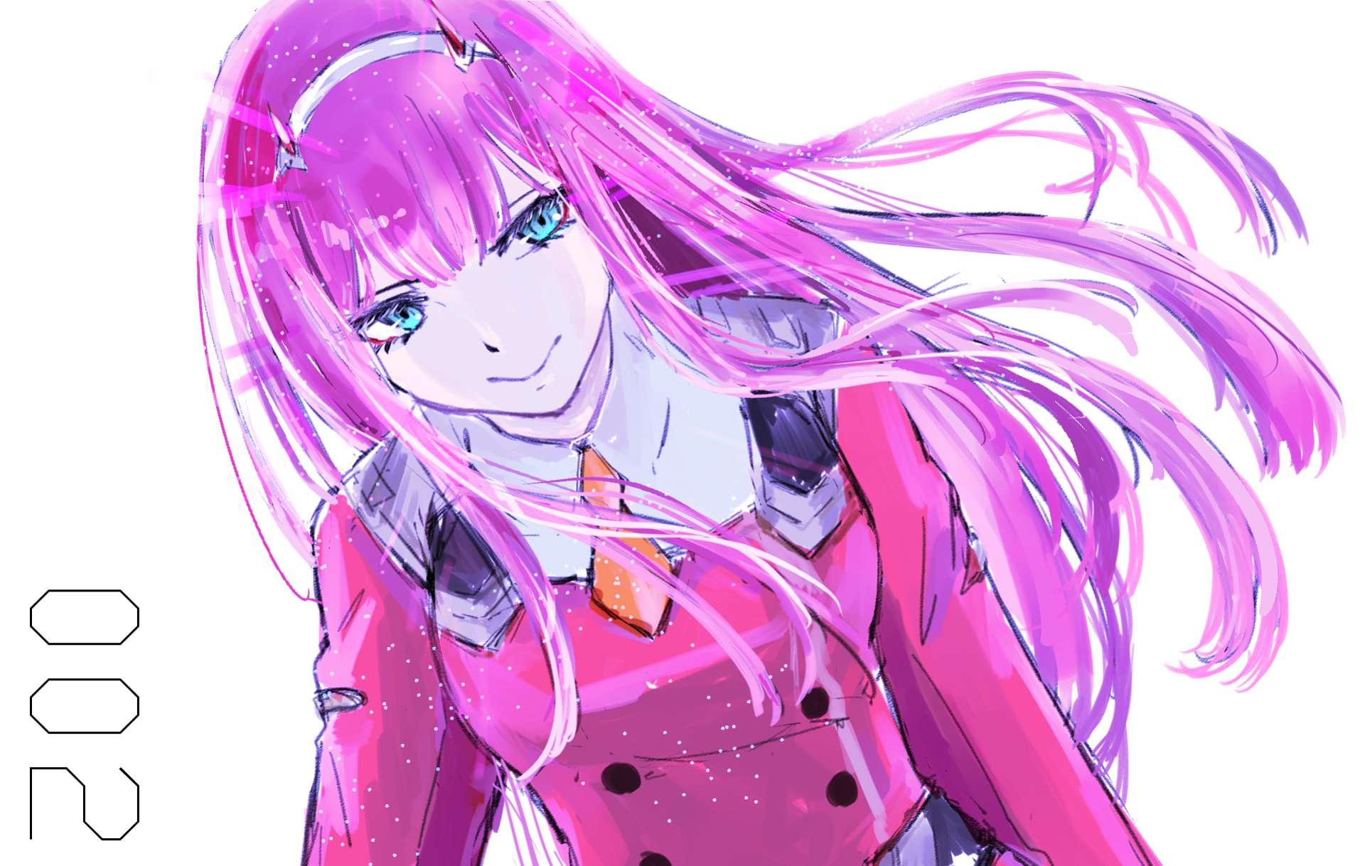 Zero Two HD Wallpaper: Radiant Smile