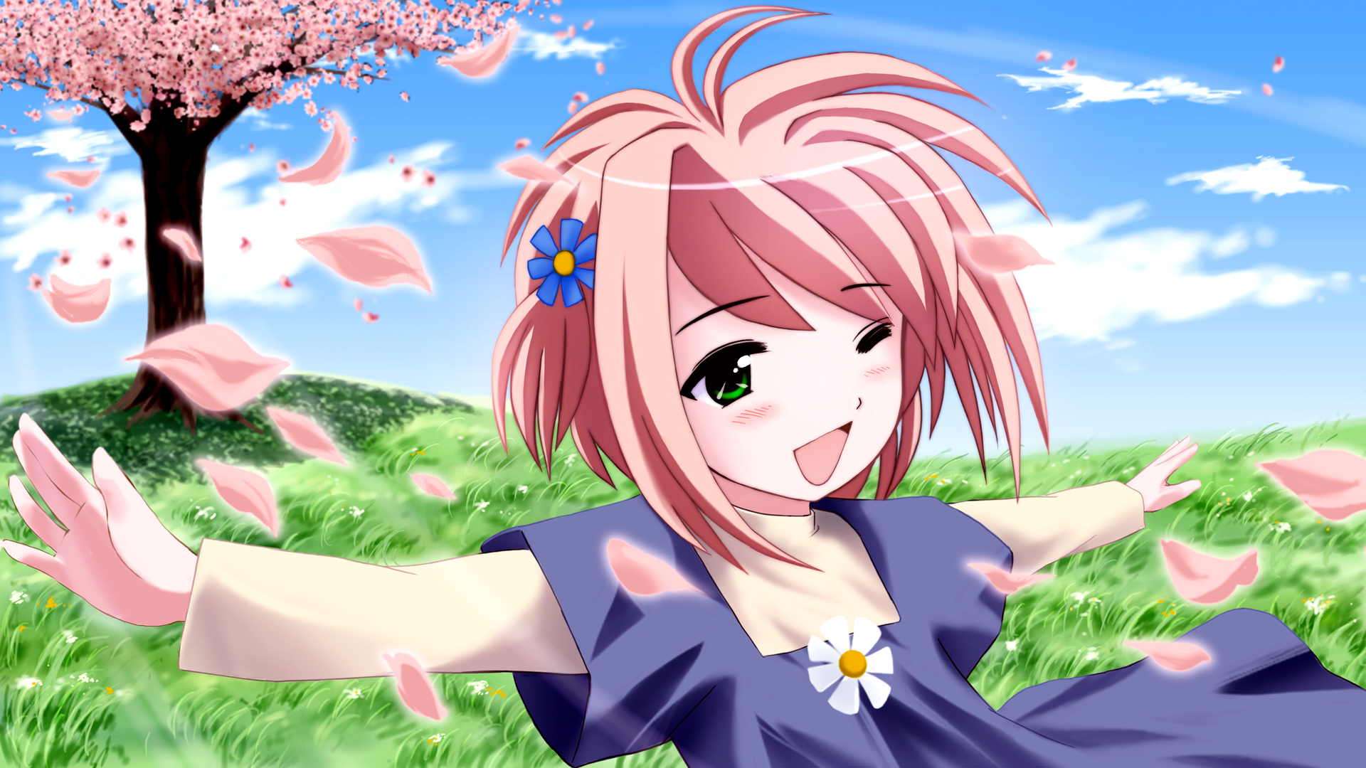 Download Blossom Blush Short Hair Green Eyes Sakura Kinomoto Anime ...