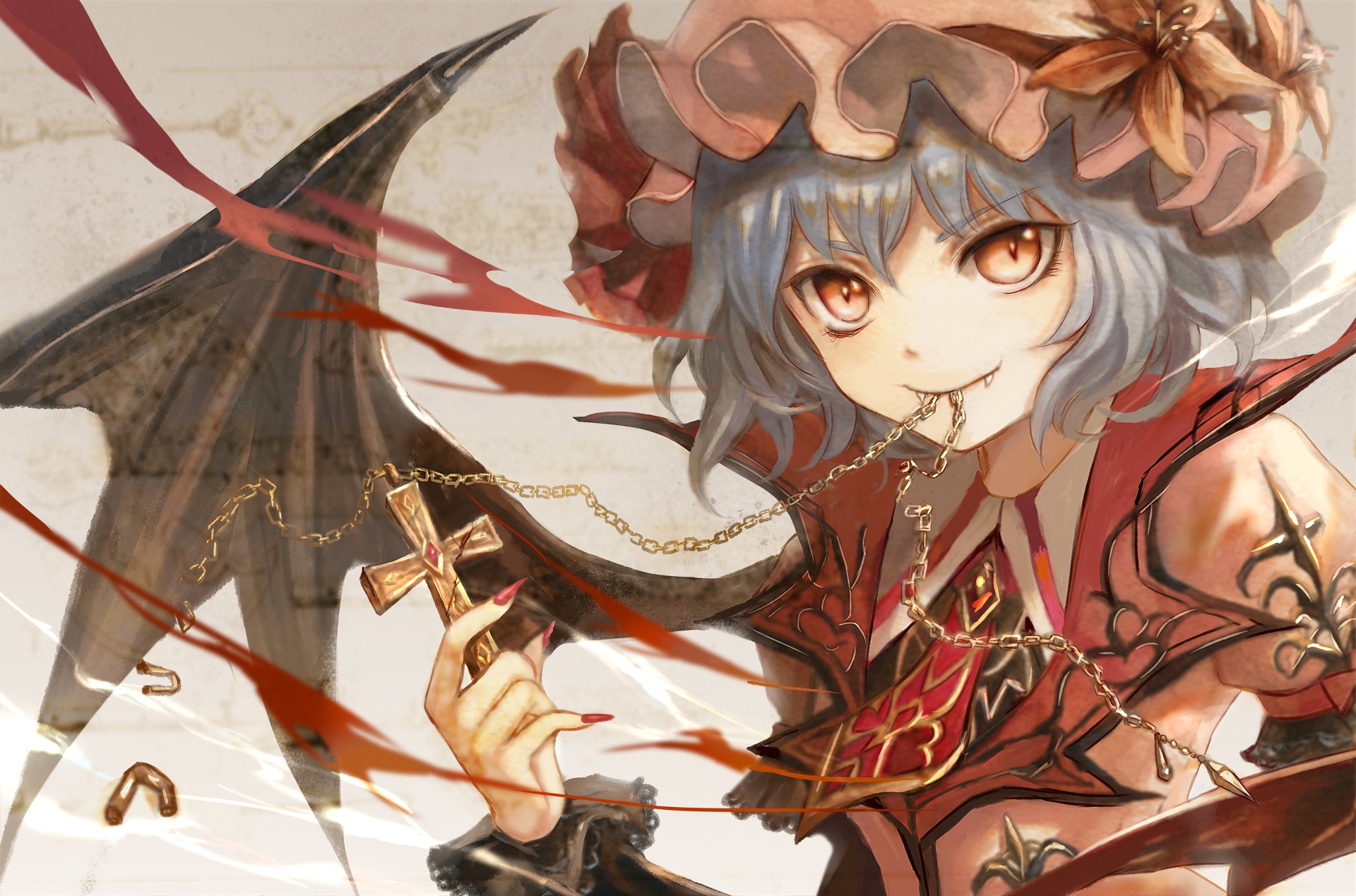 Remilia Scarlet HD Anime Wallpaper | Stunning Touhou Artistry