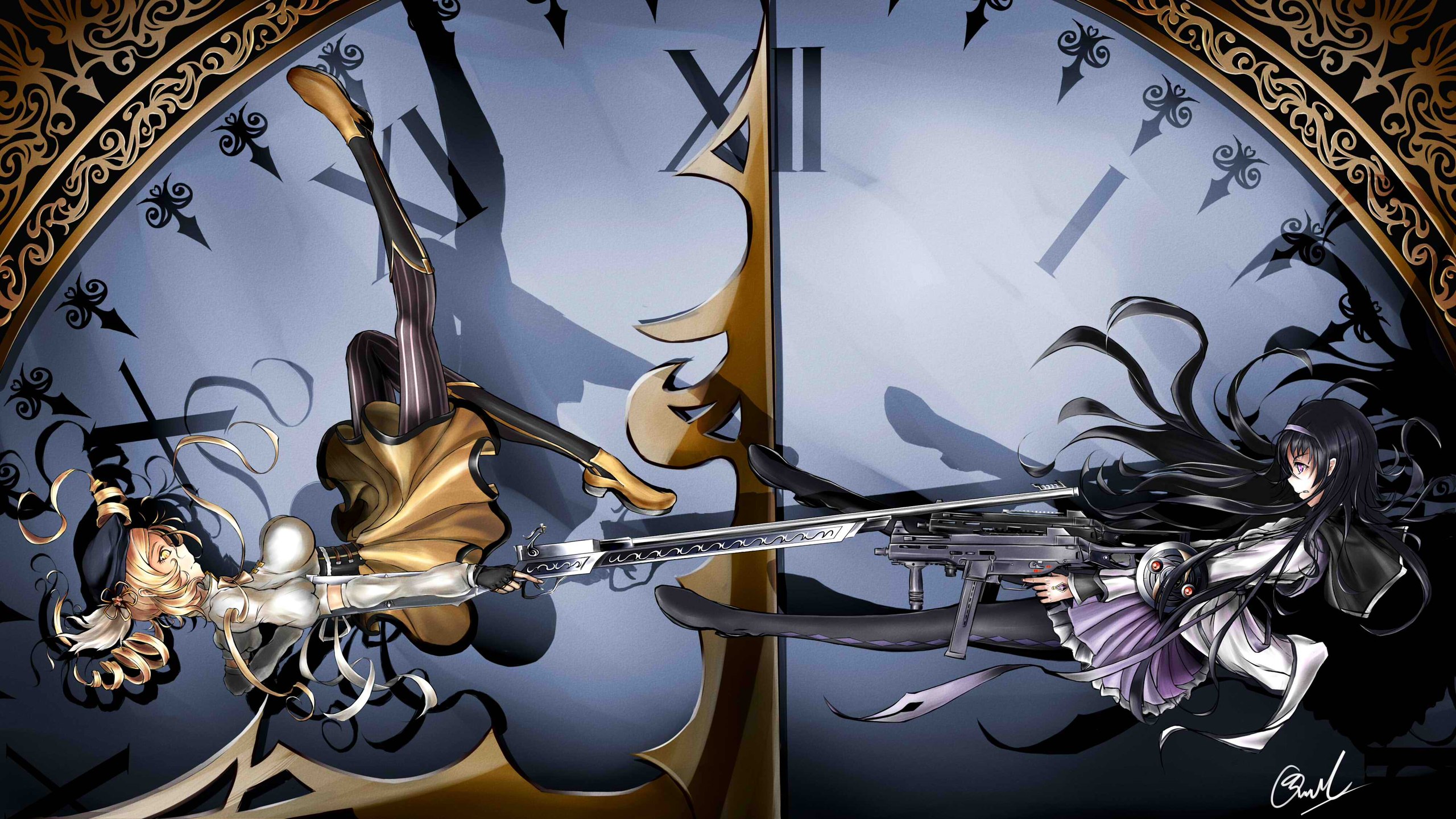 Download Mami Tomoe Homura Akemi Clock Anime Puella Magi Madoka Magica ...