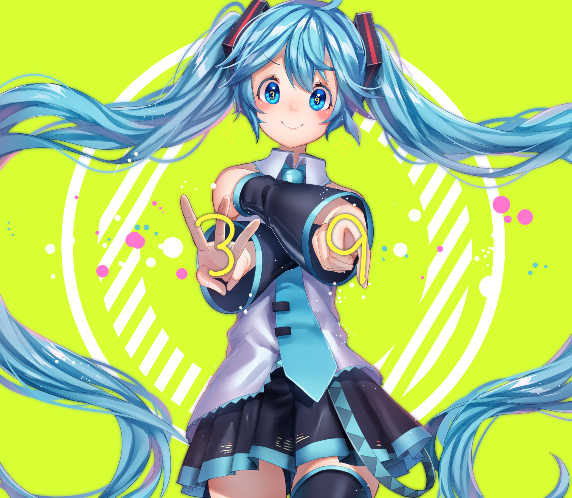 Neon Miku: HD Vocaloid Anime Wallpaper by 駒鳥うい | 2300x2000 | Wallpaper ...