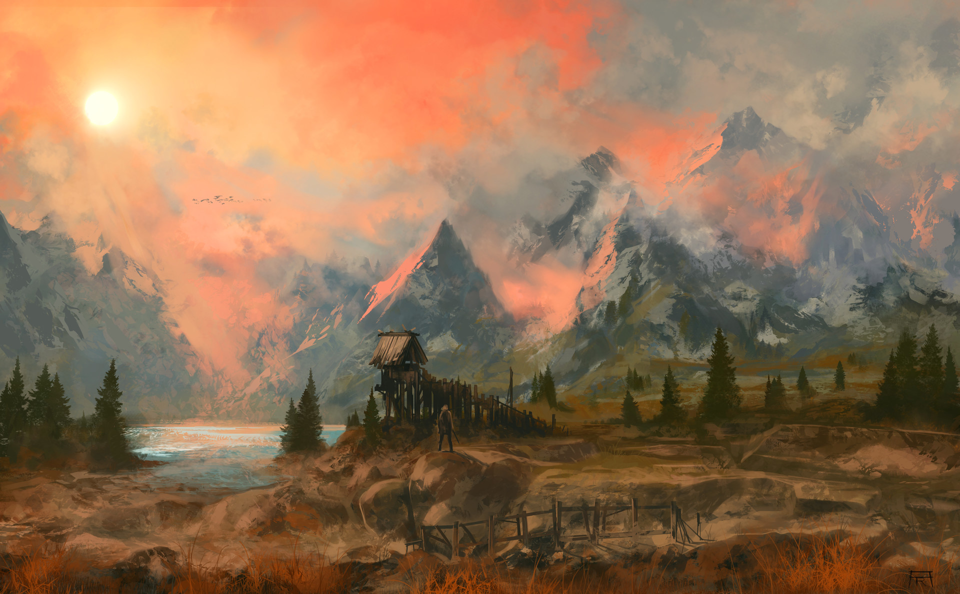 Download Mountain Artistic Landscape HD Wallpaper Download Mountain Artistic Landscape HD Wallpaper
