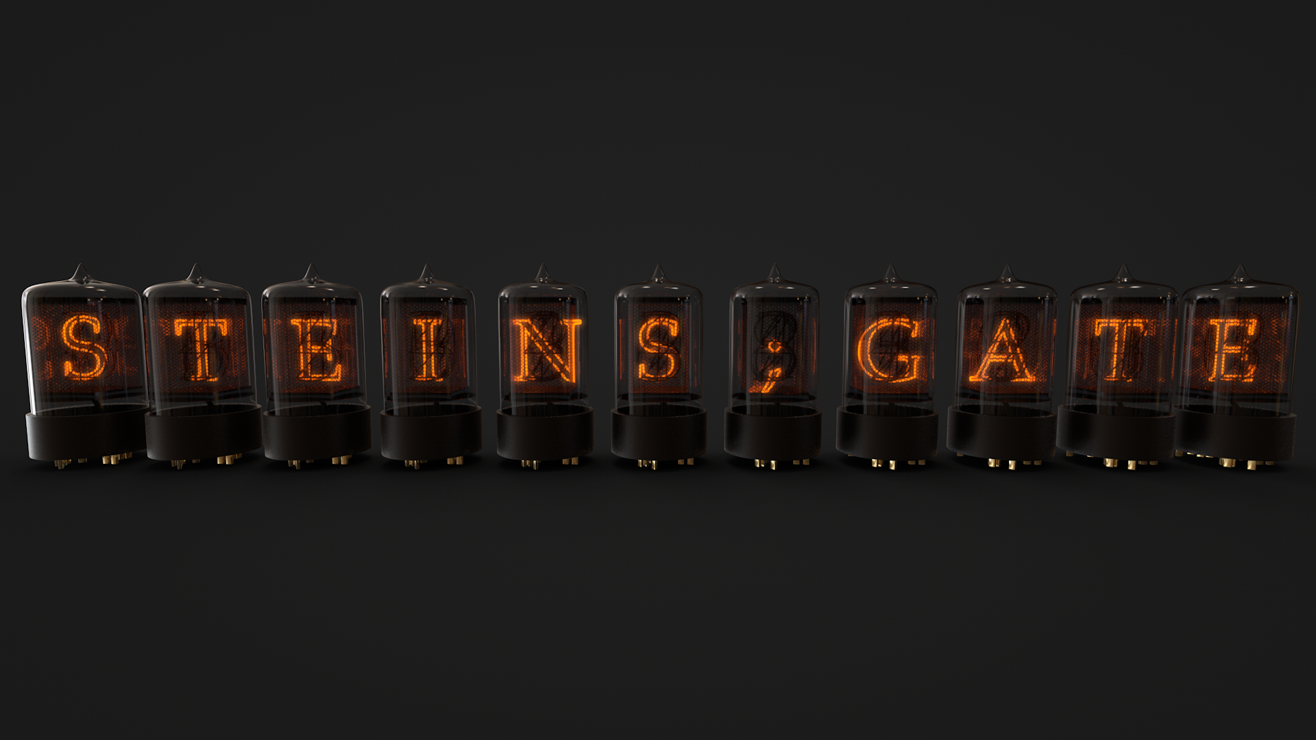 Steins Gate Nixie Tube Font
