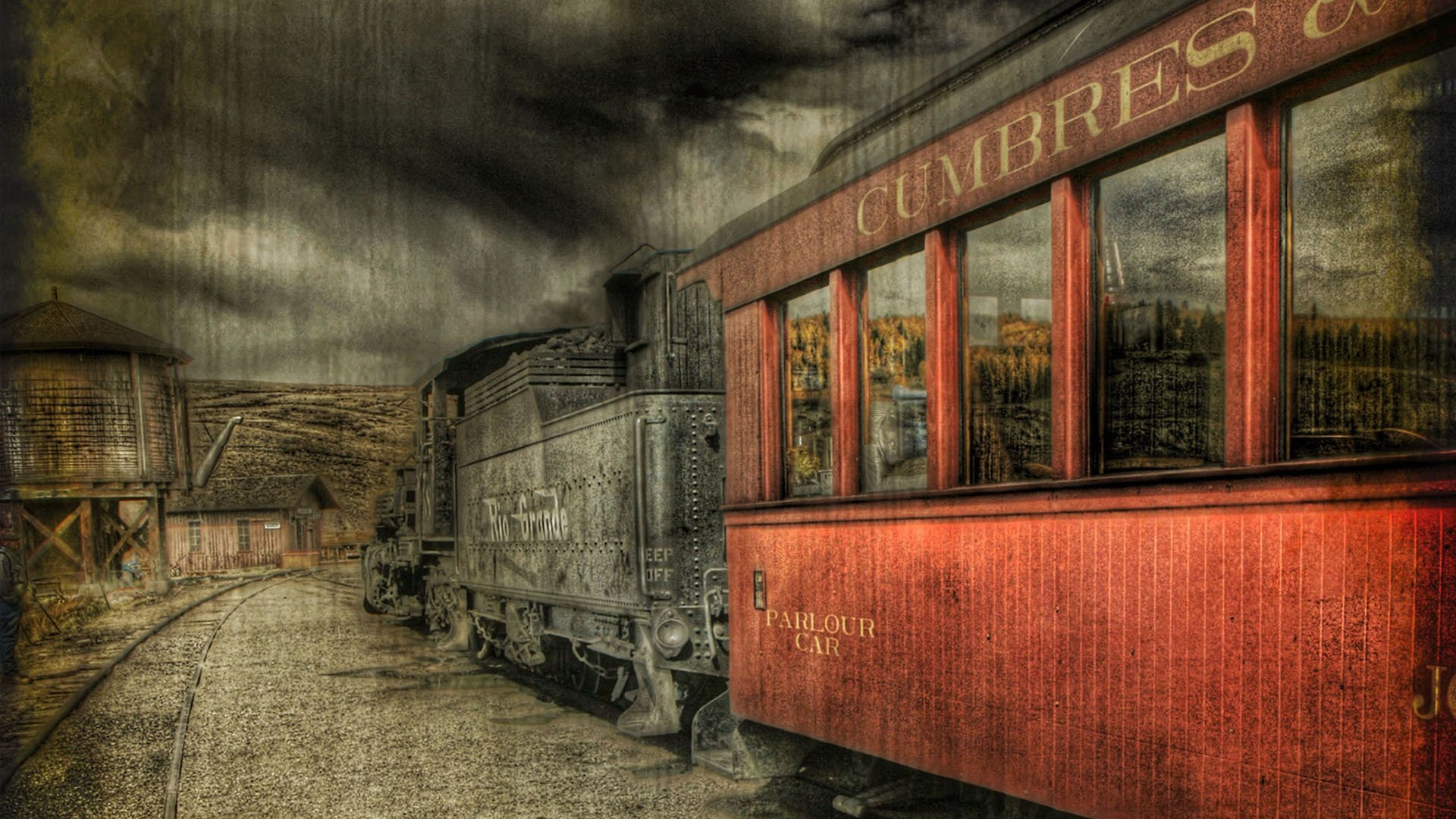 Vintage Train Journey: HD Wallpaper of Timeless Locomotive