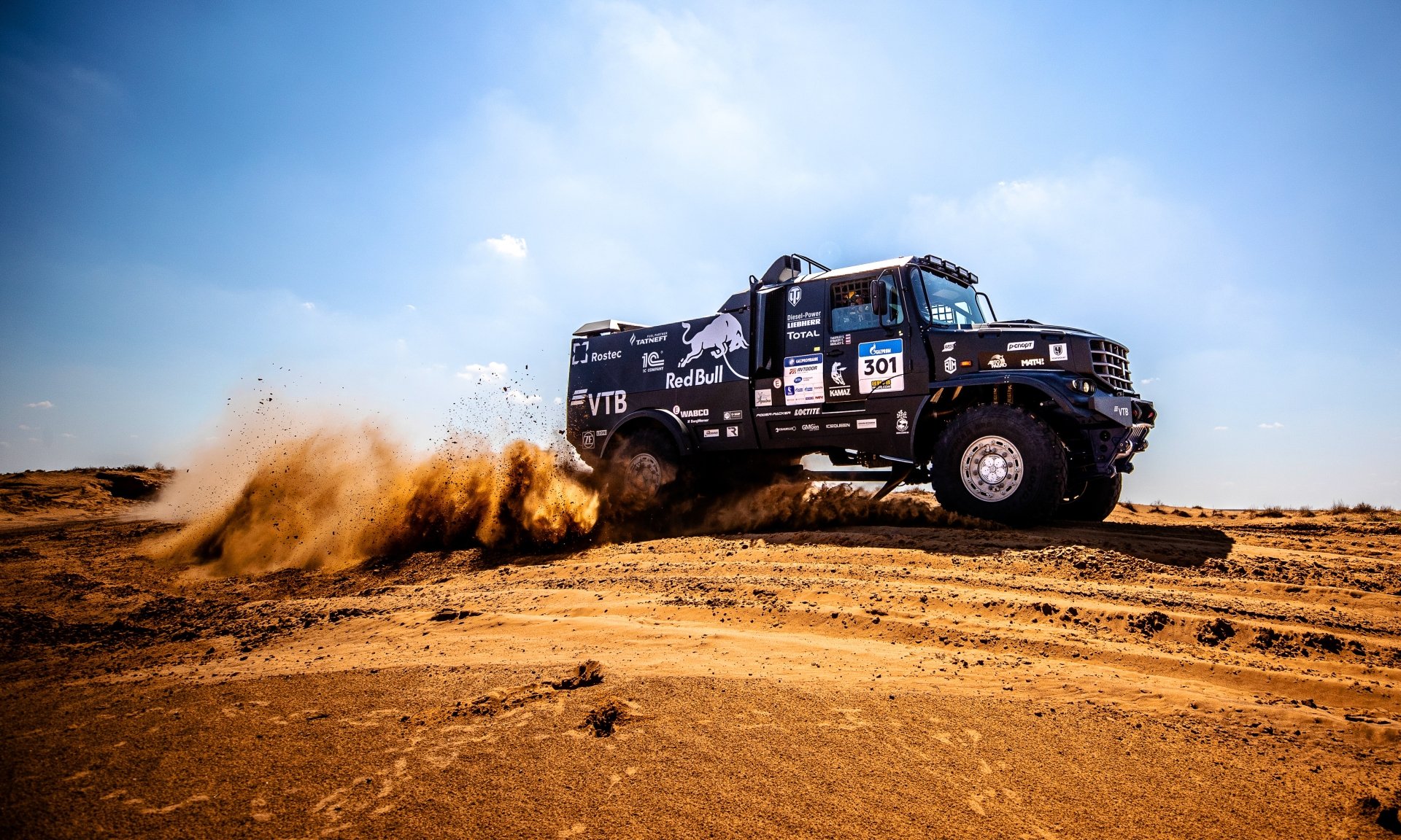 Download Kamaz Red Bull Desert Rallye Rallying Sports 4k Ultra HD Wallpaper