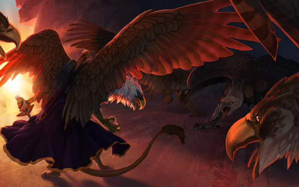 Majestic Griffin Fantasy HD Wallpaper