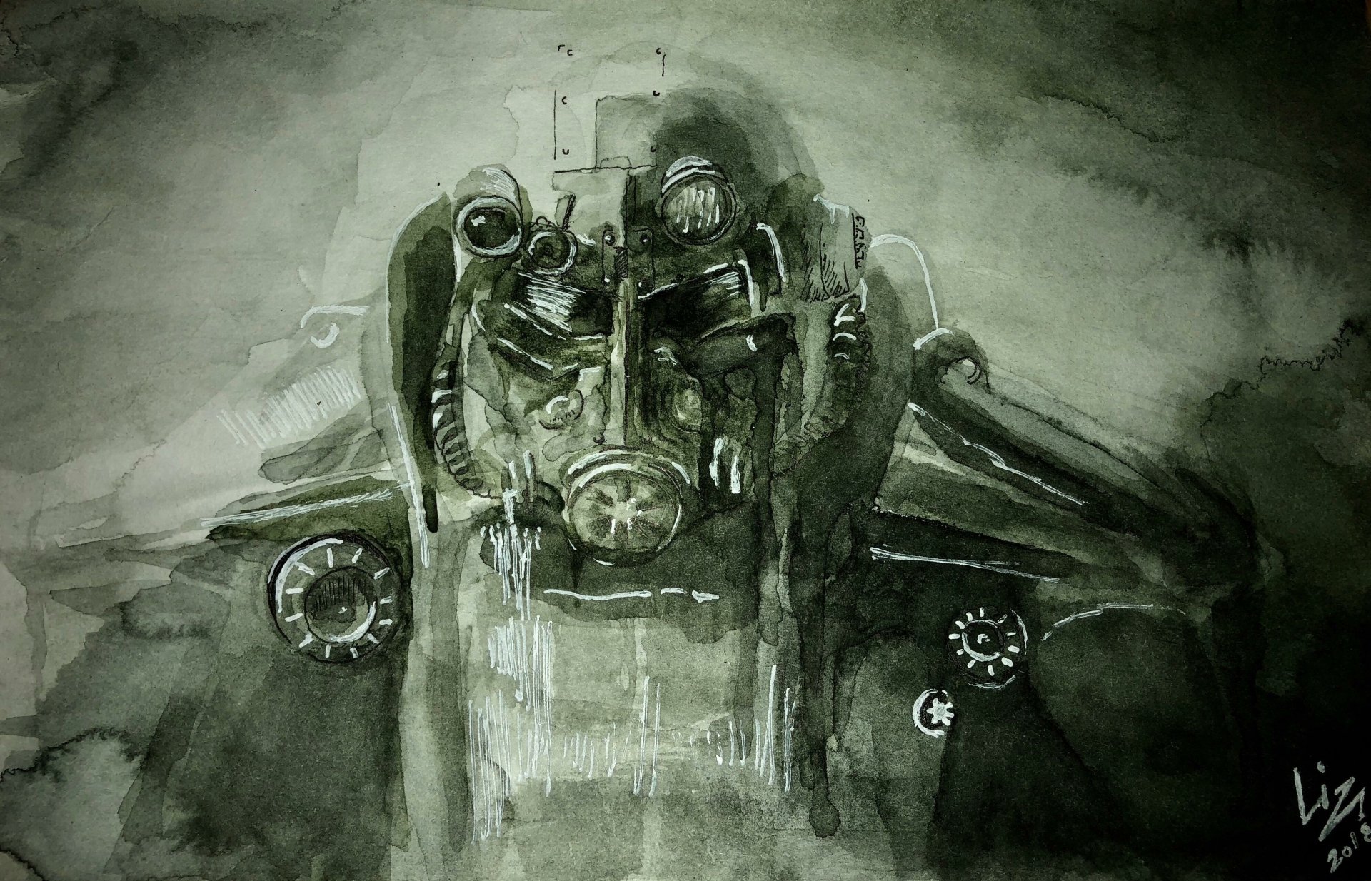 Fallout Fury: 4K Ultra HD Post-Apocalyptic Warrior Wallpaper