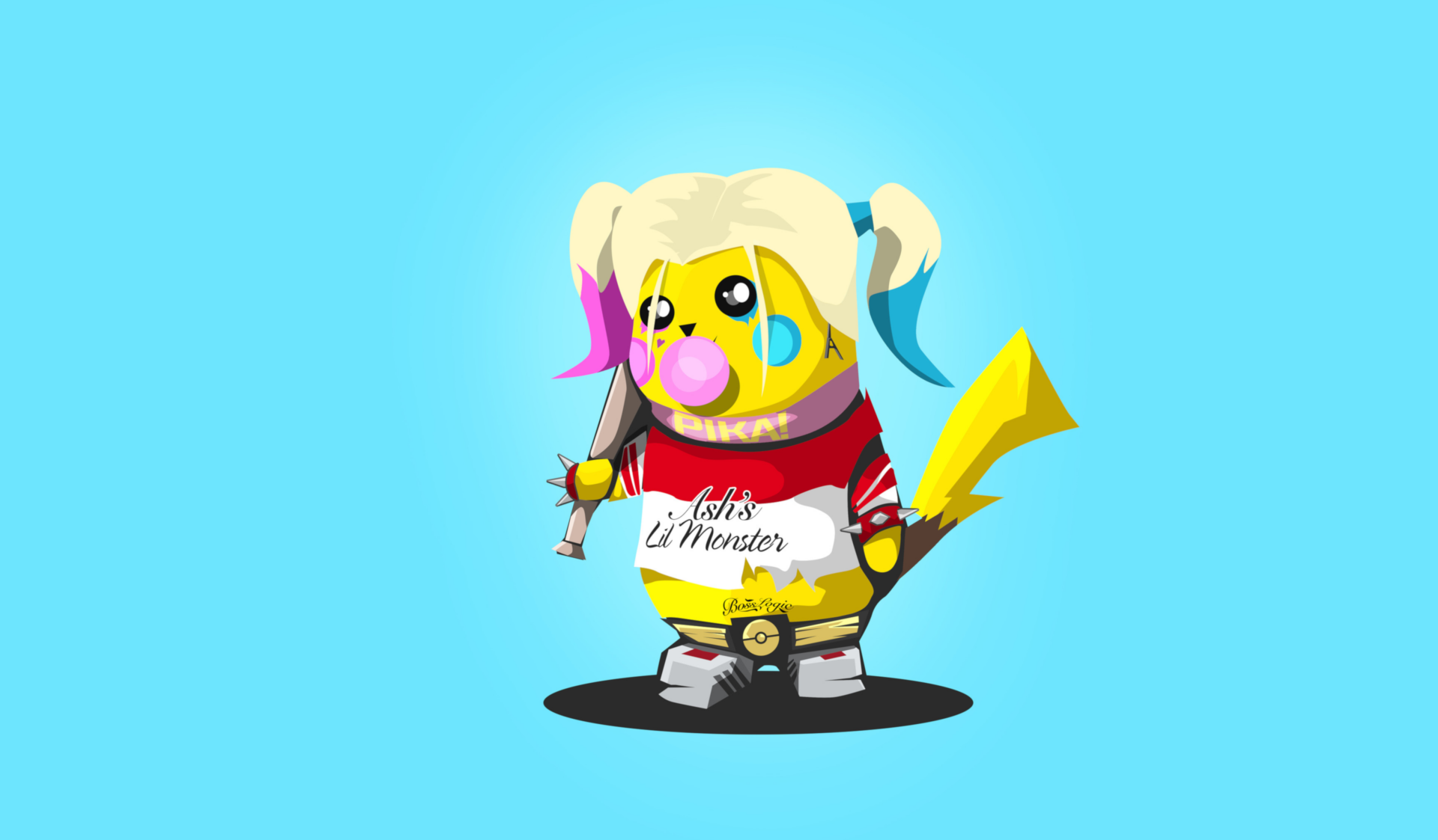 Harley Quinn Pikachu Mashup – 4K Ultra HD Anime Pokémon Wallpaper by ...