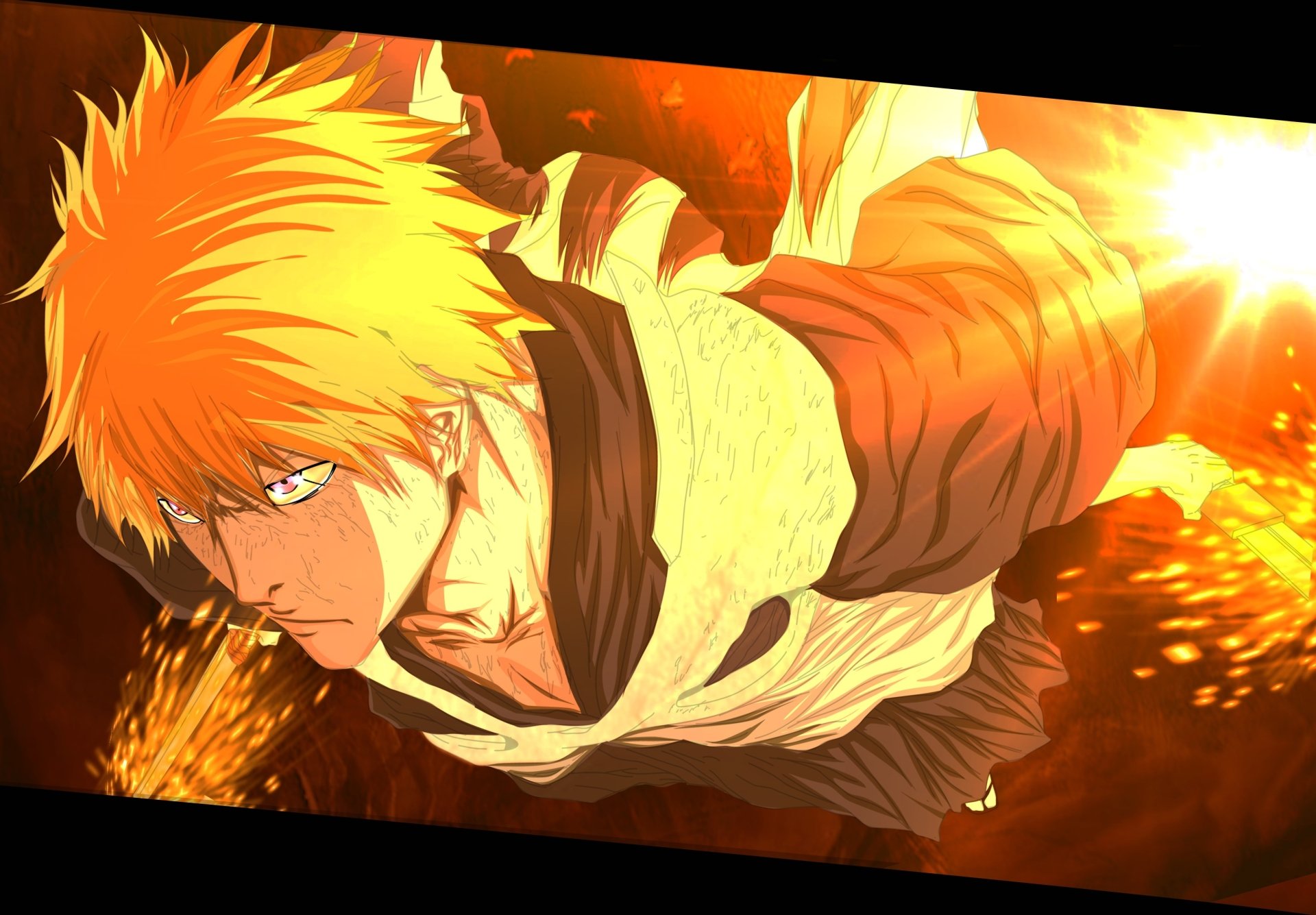 Ichigo Kurosaki HD Wallpaper – Dynamic Bleach Anime Action Scene by ...