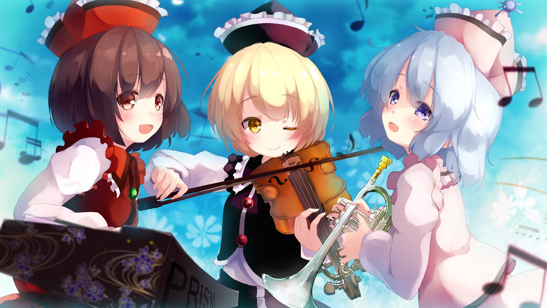 HD Anime Wallpaper: Prismriver Sisters - Merlin, Lyrica & Lunasa in ...
