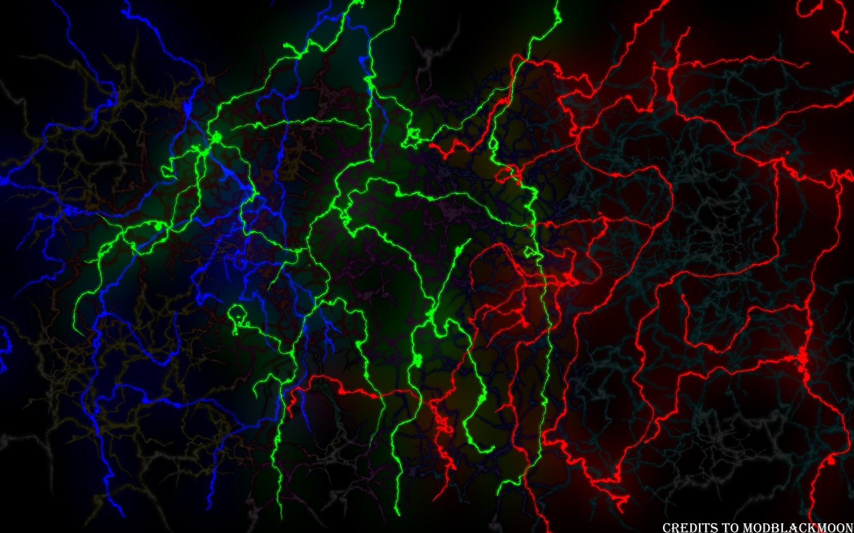 Colored Lightning 2 by Bathorn