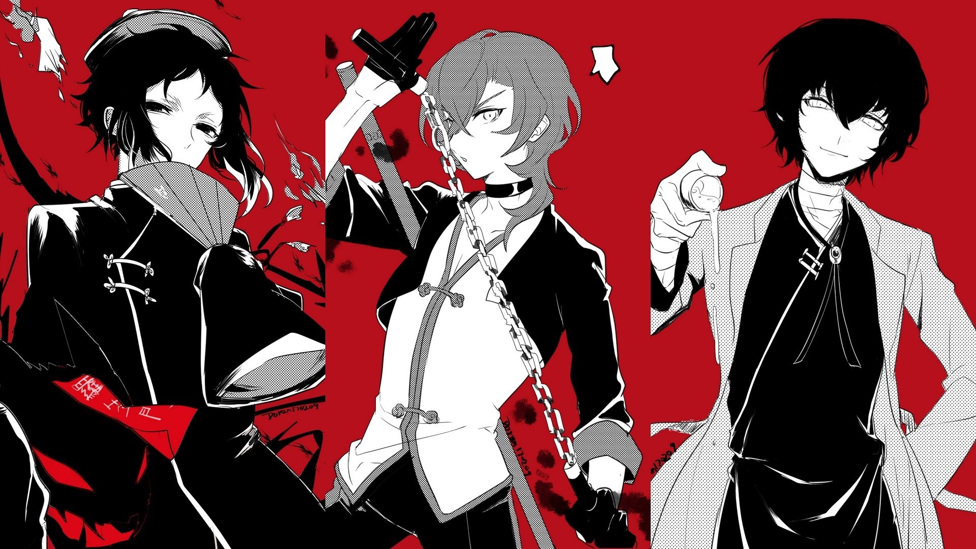 Crimson Trio: Dazai, Akutagawa & Chuya — Bungou Stray Dogs HD