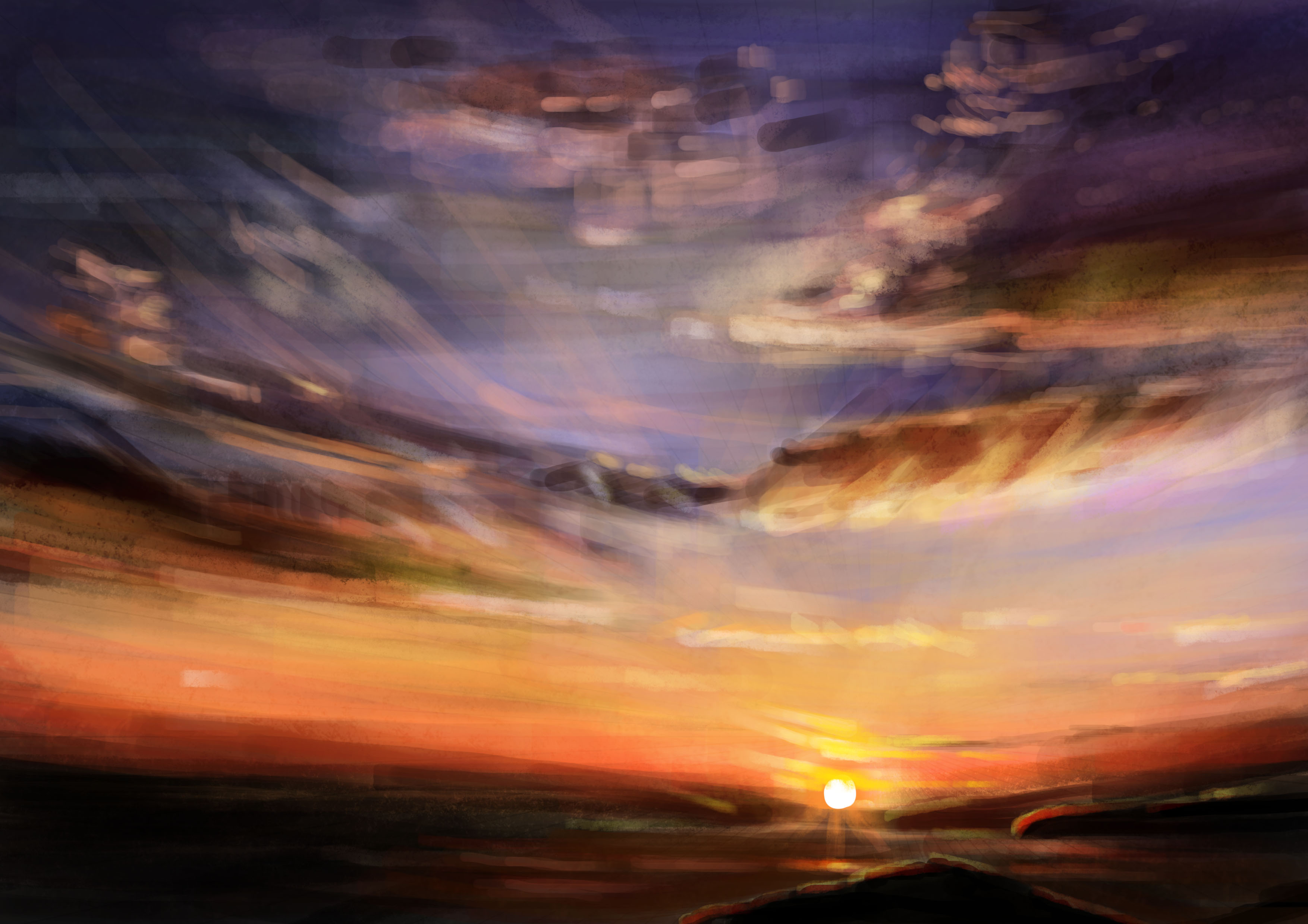 Download Sunset Anime Sky Anime Sunset Sky Anime HD Wallpaper by DBM