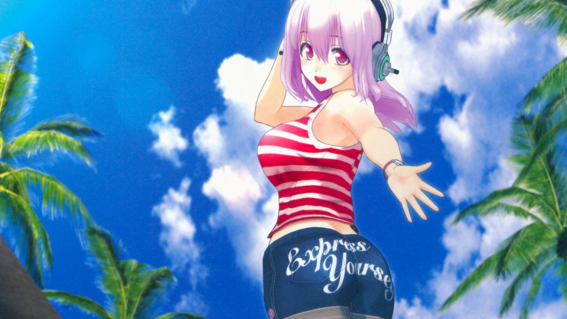 Download Beach Summer Anime Super Sonico HD Wallpaper