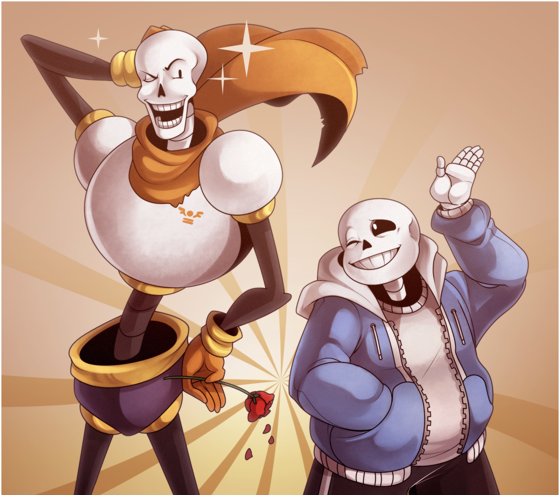 Undertale Legends: Papyrus & Sans HD Video Game Wallpaper