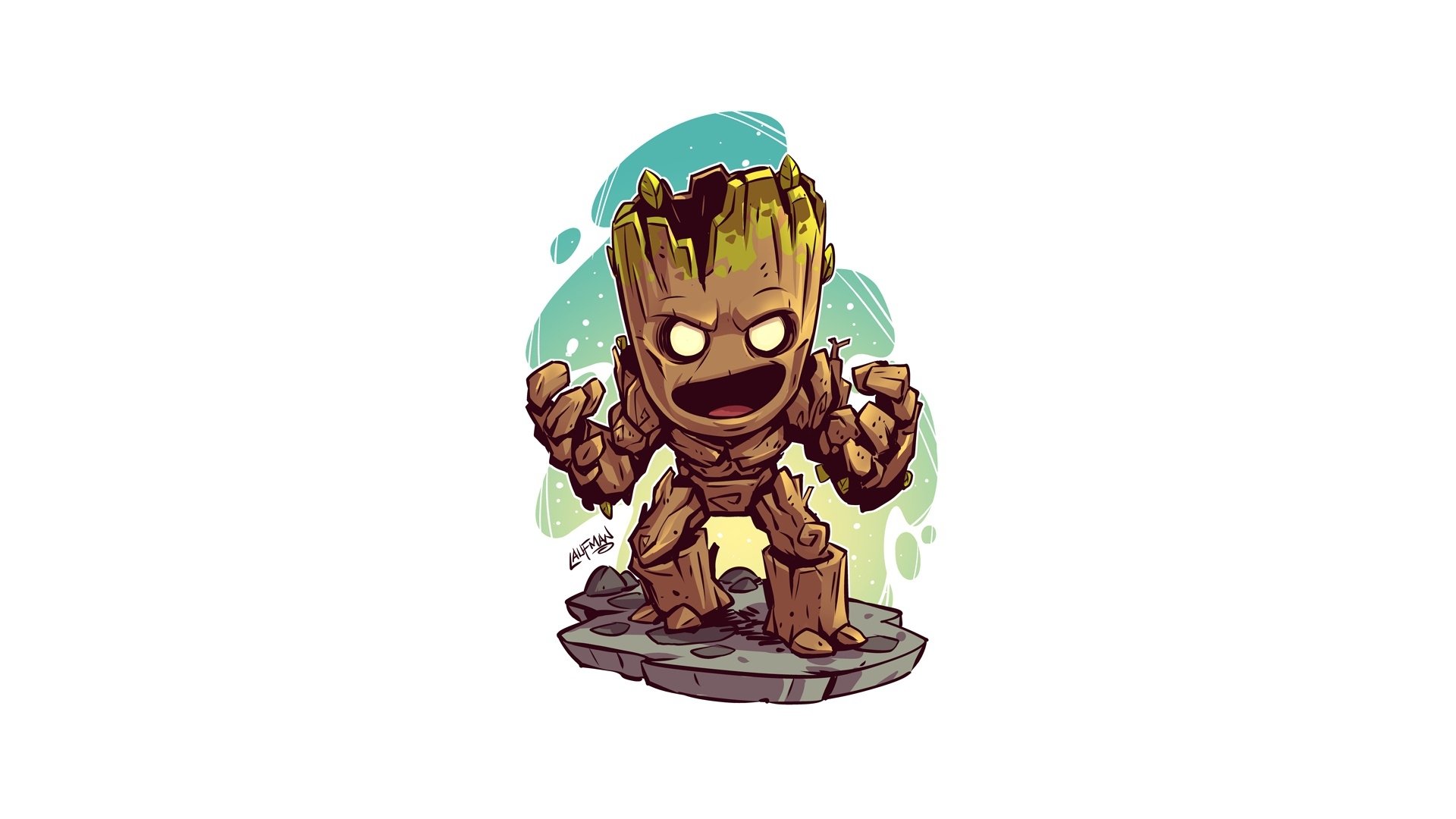 Guardians of the Galaxy HD Groot Comic Wallpaper by Derek Laufman