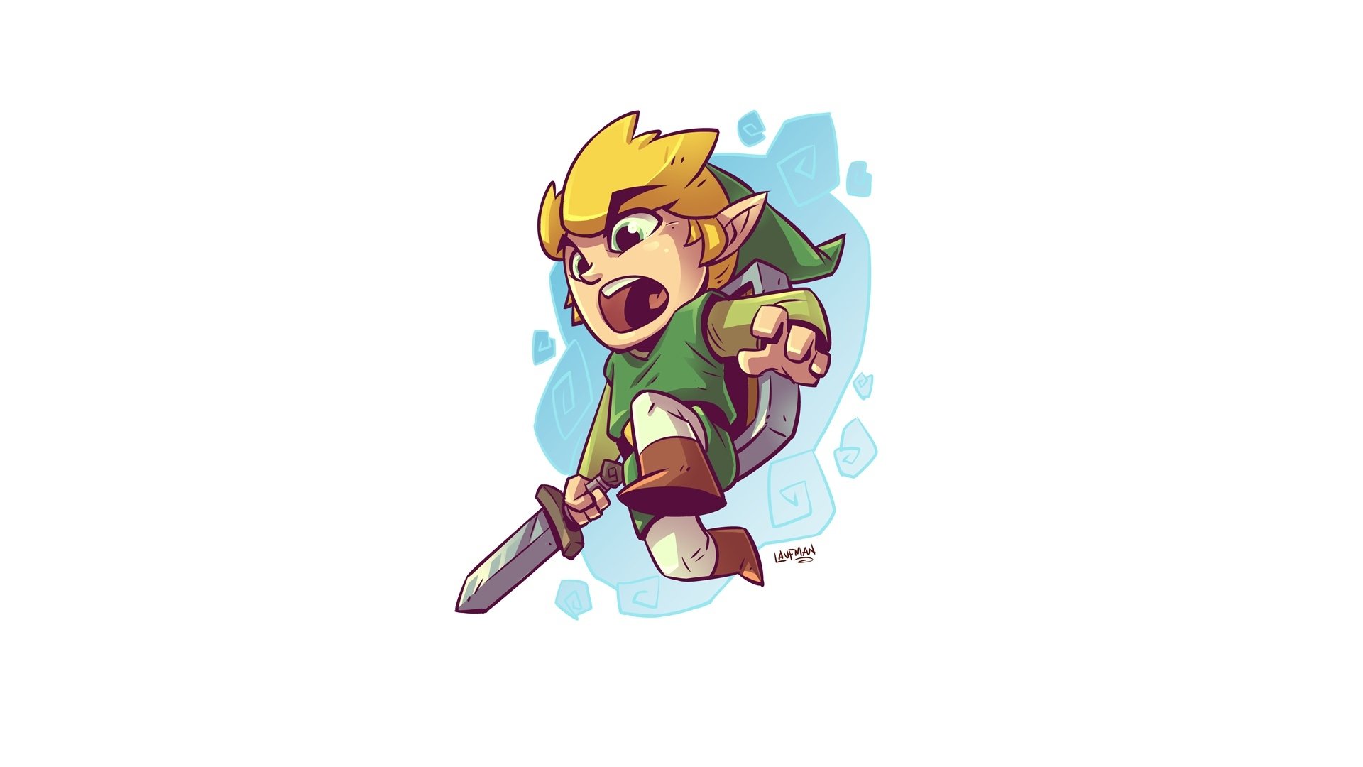 Legend of Zelda HD: Epic Link Action Wallpaper by Derek Laufman ...