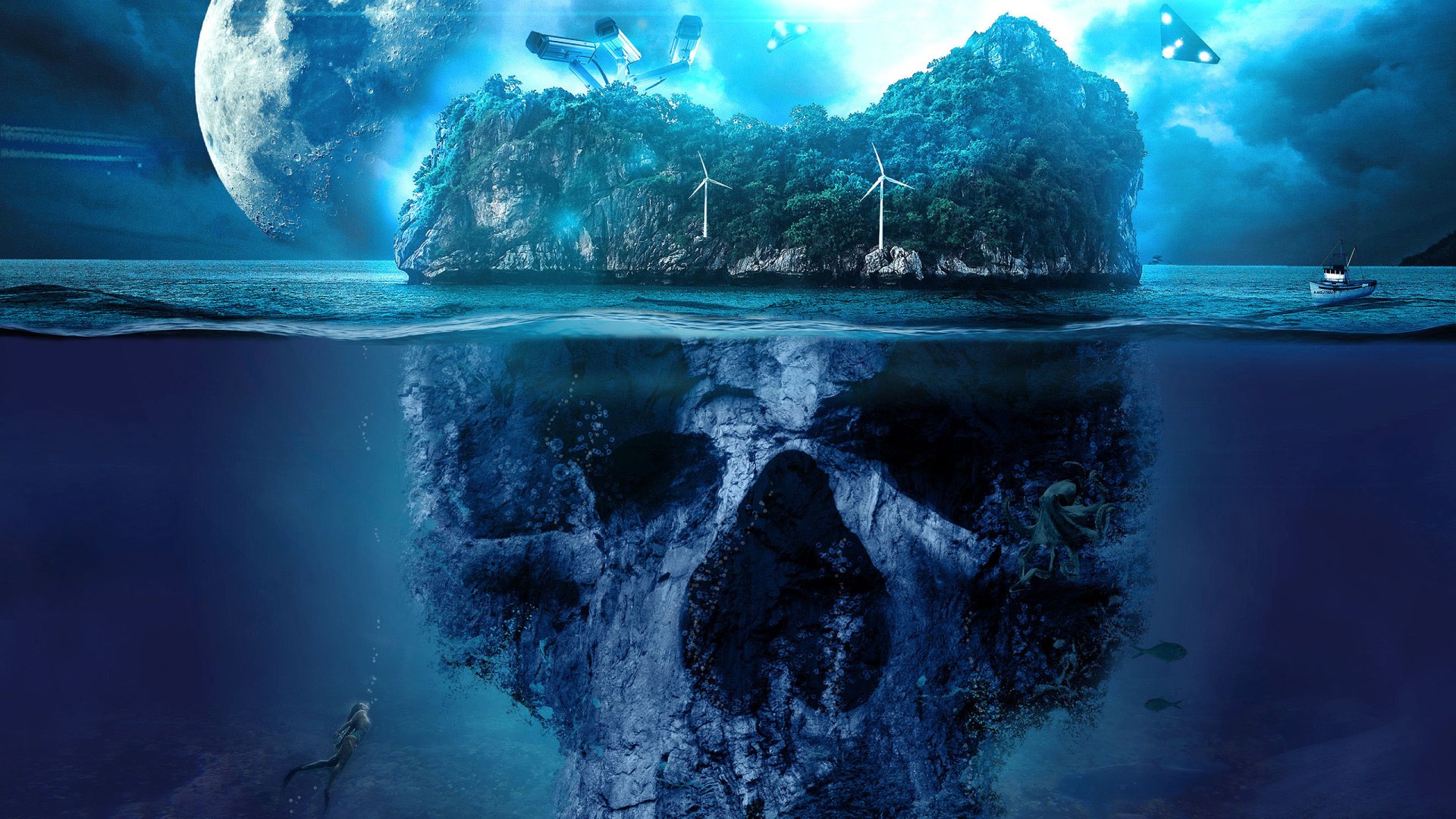 Skull Island: A Fantasy HD Wallpaper Adventure | 2560x1440 | Wallpaper ...