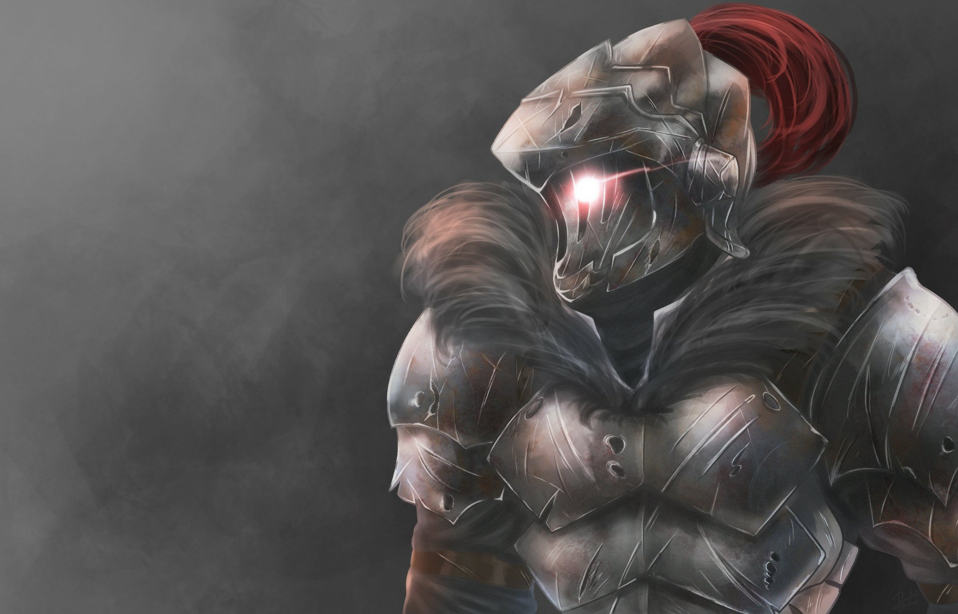 Goblin Slayer HD Anime Wallpaper: Dark Warrior in Battle Armor by Billy ...