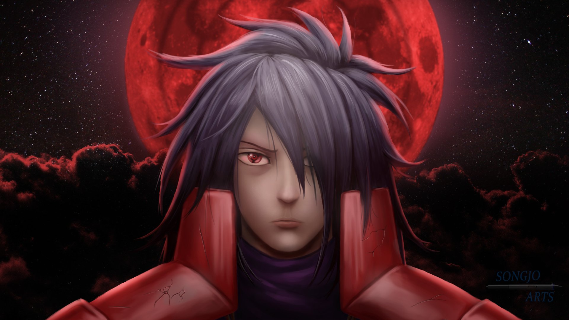 Madara Uchiha — Crimson Sharingan 4K Ultra HD Wallpaper by SingjoArts